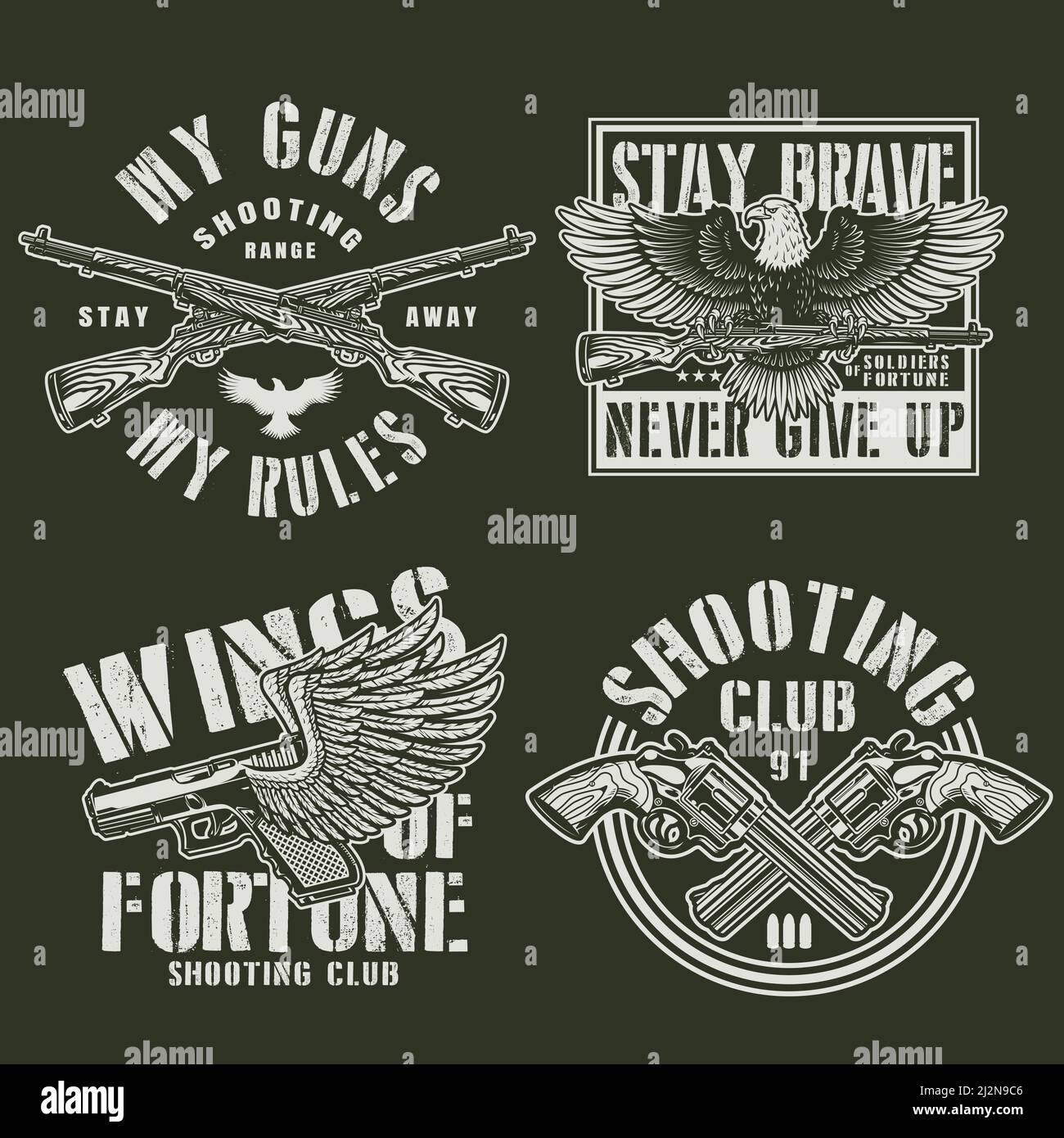 Crossed revolvers hi-res stock photography and images - Alamy