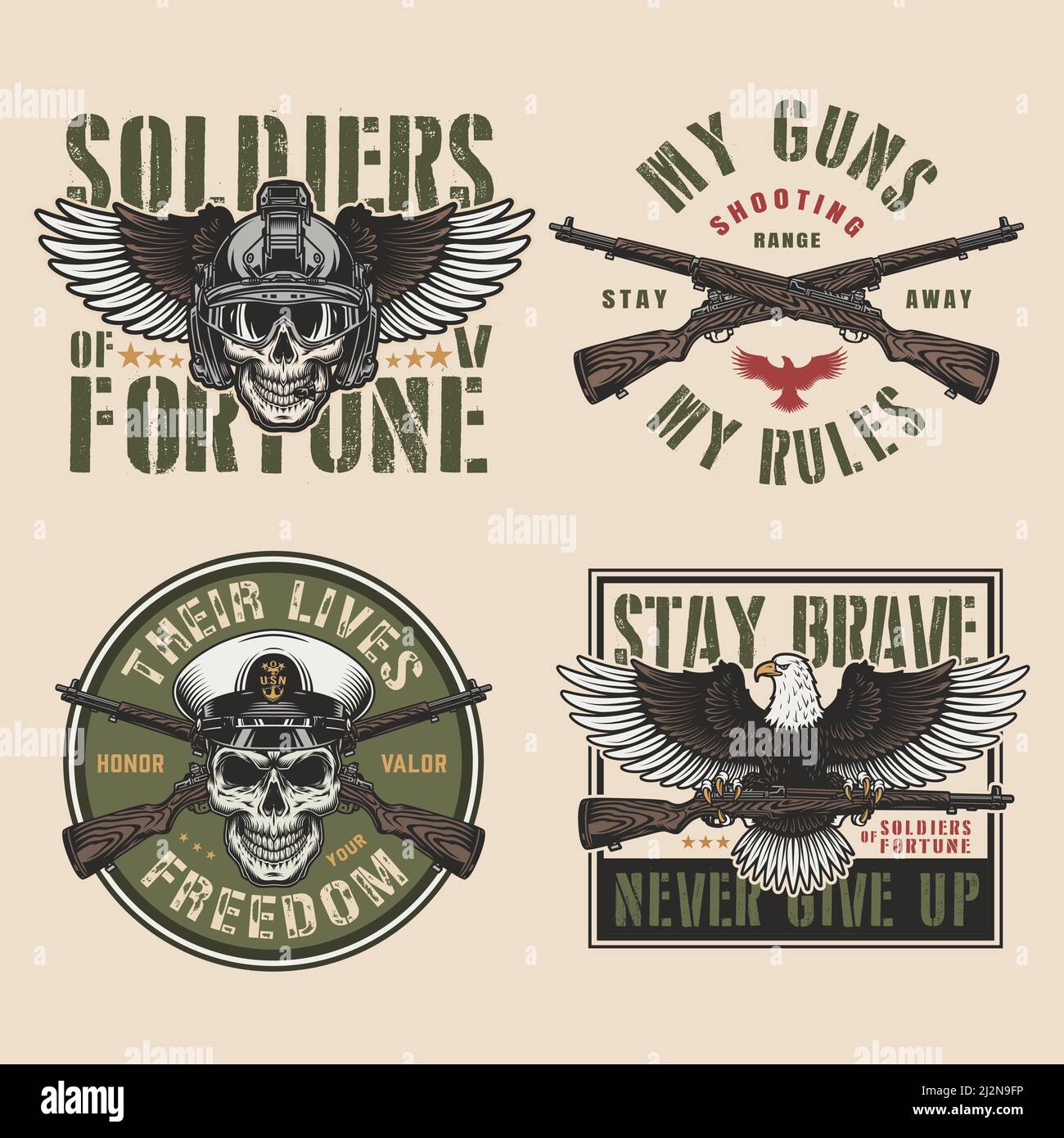 Crossed firearms hi-res stock photography and images - Alamy