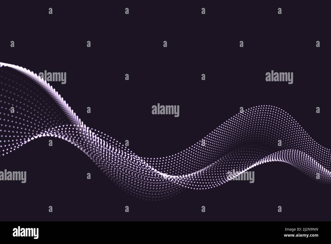 Abstract digital wave of particles. Futuristic point wave. Technology ...