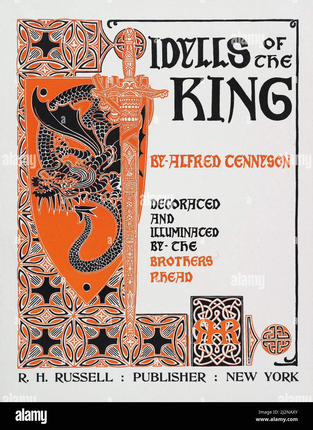 Louis Rhead artwork - Art Nouveau poster - Idylls of the King by Alfred ...