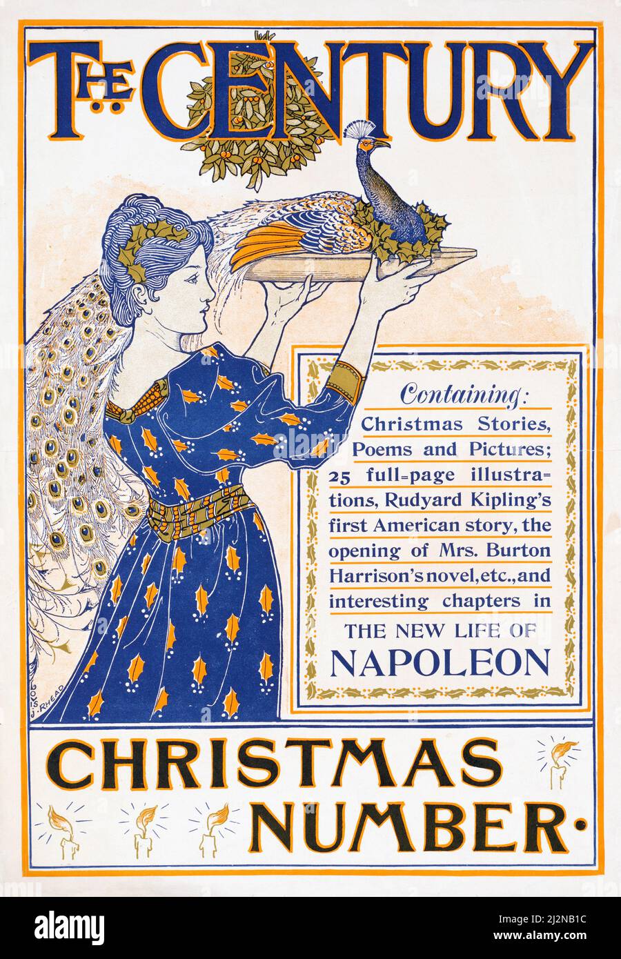 Louis Rhead artwork - Art Nouveau poster - The century, Christmas ...