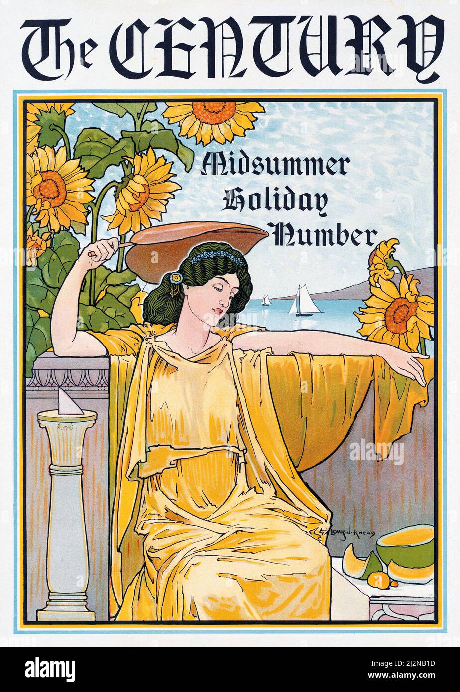 Louis Rhead artwork - Art Nouveau poster - The century, midsummer ...