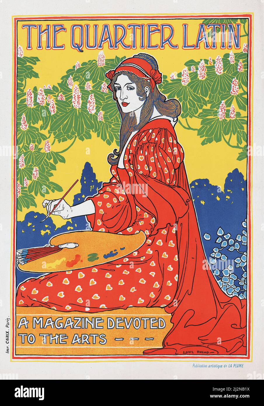 Louis Rhead artwork - Art Nouveau poster - The Quartier Latin. A ...