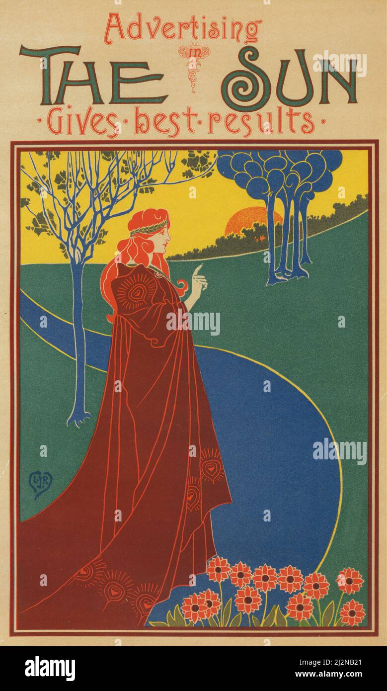 Louis Rhead artwork - Art Nouveau poster - The Sun Gives Good Results ...