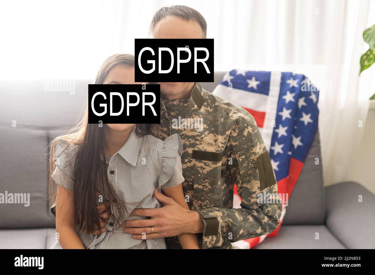 GDPR - General Data Protection Regulations Military concept. Soldier ...