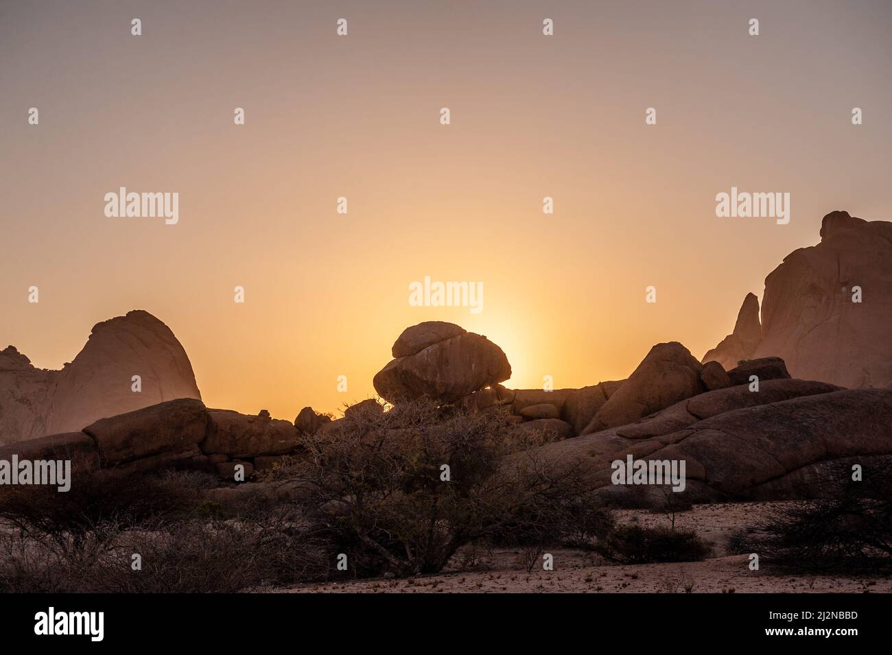 Impression of the Rocky Namibian Desert near Spitzkoppe during the ...