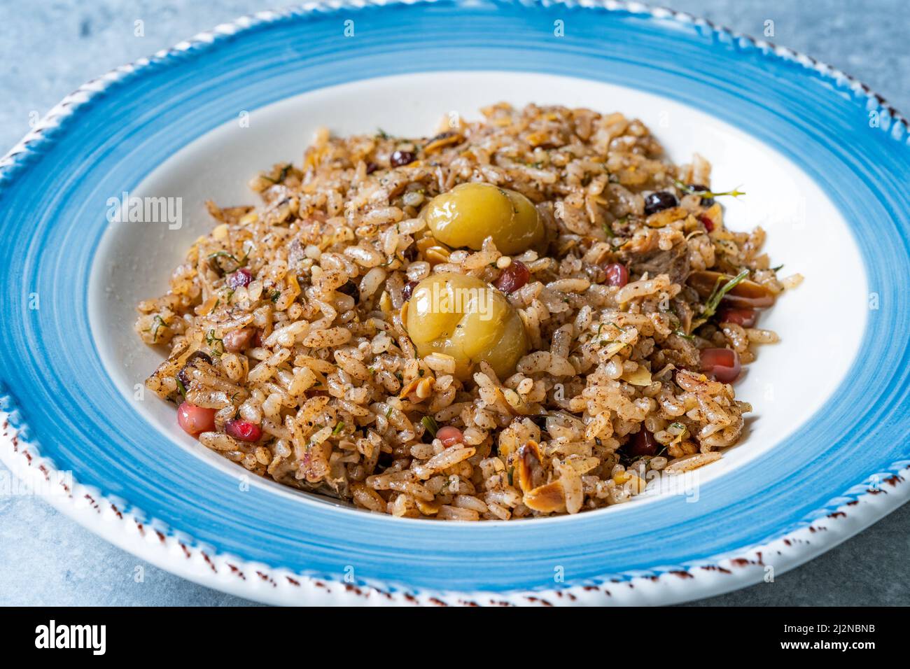 Delicious Japanese chestnut with shimeji seasoned mixed rice, also ...