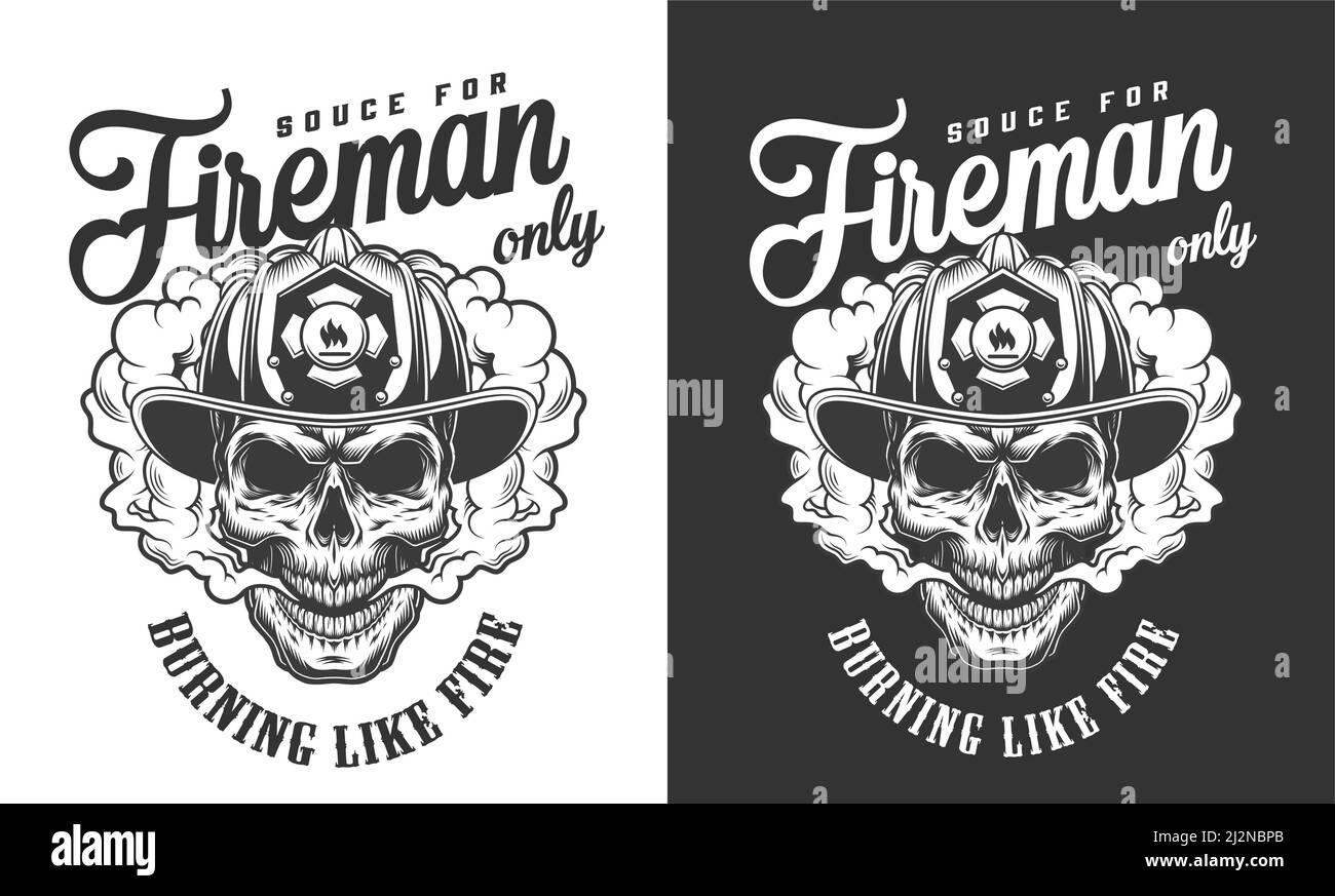 Fireman Skull Vector