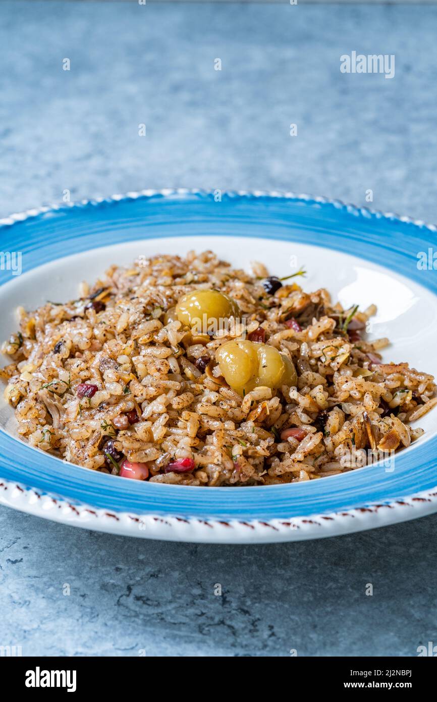 Delicious Japanese chestnut with shimeji seasoned mixed rice, also ...