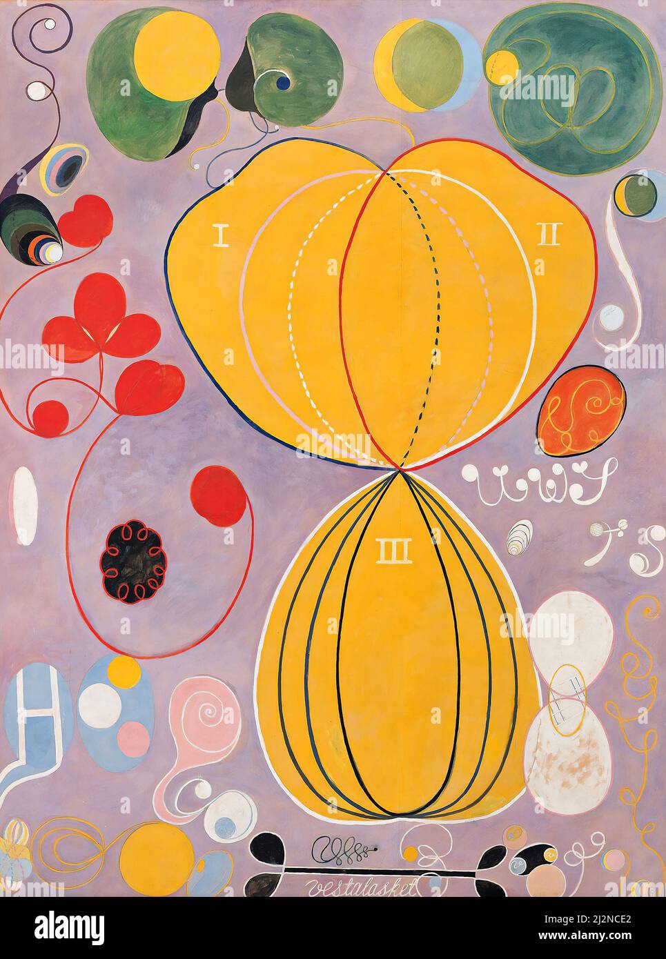 Art by Hilma af Klint, Swedish artist - Group IV, No. 7, The Ten ...