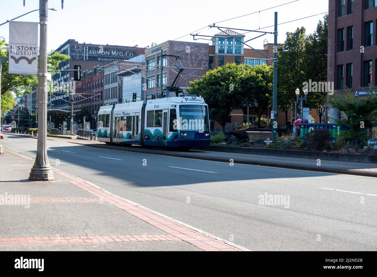 Tacoma, WA USA - circa August 2021: View of downtown Tacoma public ...