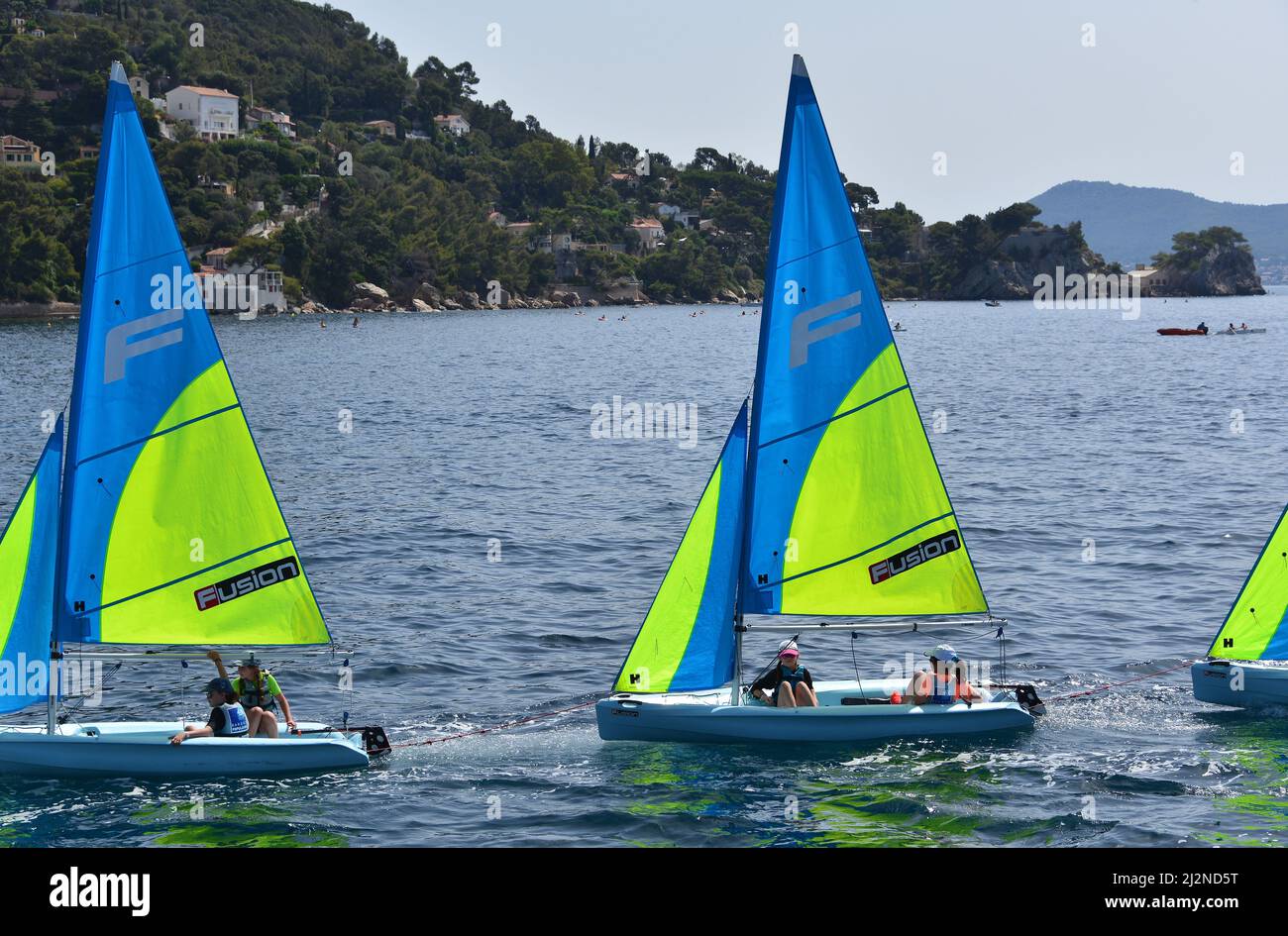 Girls in sailing school to the nautical base Stock Photo - Alamy