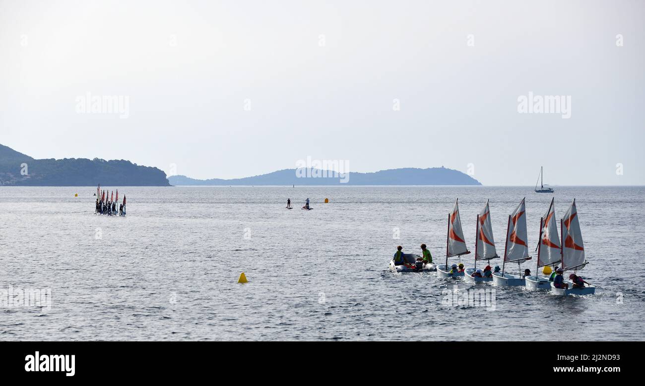 Sailing school of the nautical base Stock Photo - Alamy