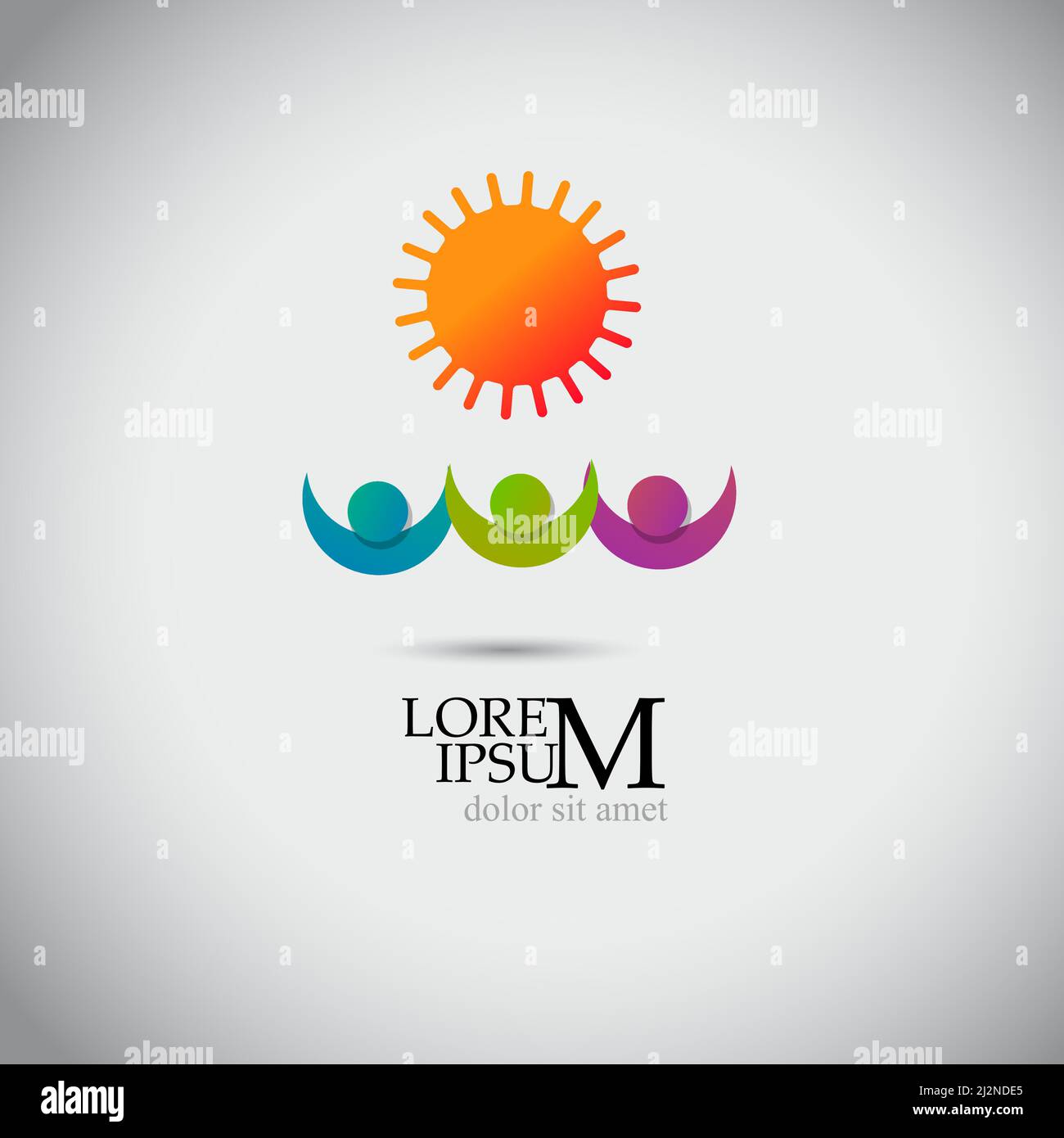 Human logo, Happy family logo, Symbol of unity between humans . social ...
