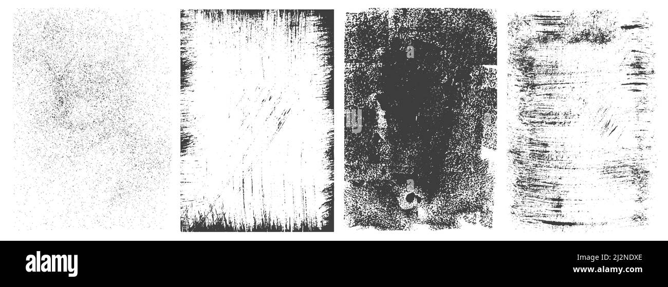 Abstract grunge rectangular frames collection with scratched and ...