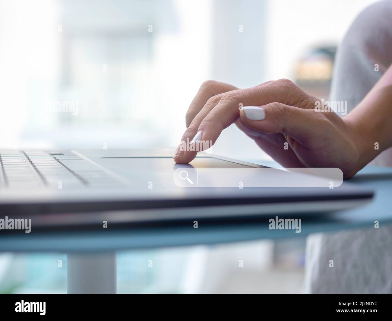 Data searching and information on internet network concept. Data search ...