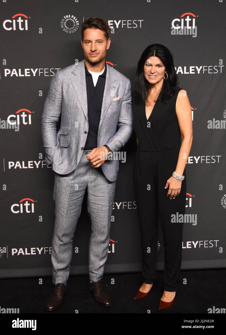 Hollywood, California, USA 2nd April 2022 Actor Justin Hartley and The ...
