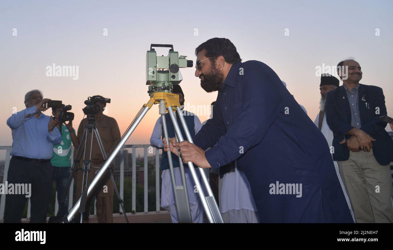 Lahore, Pakistan. 02nd Apr, 2022. Pakistani DG Aukaf Tahir Raza Bukhari ...