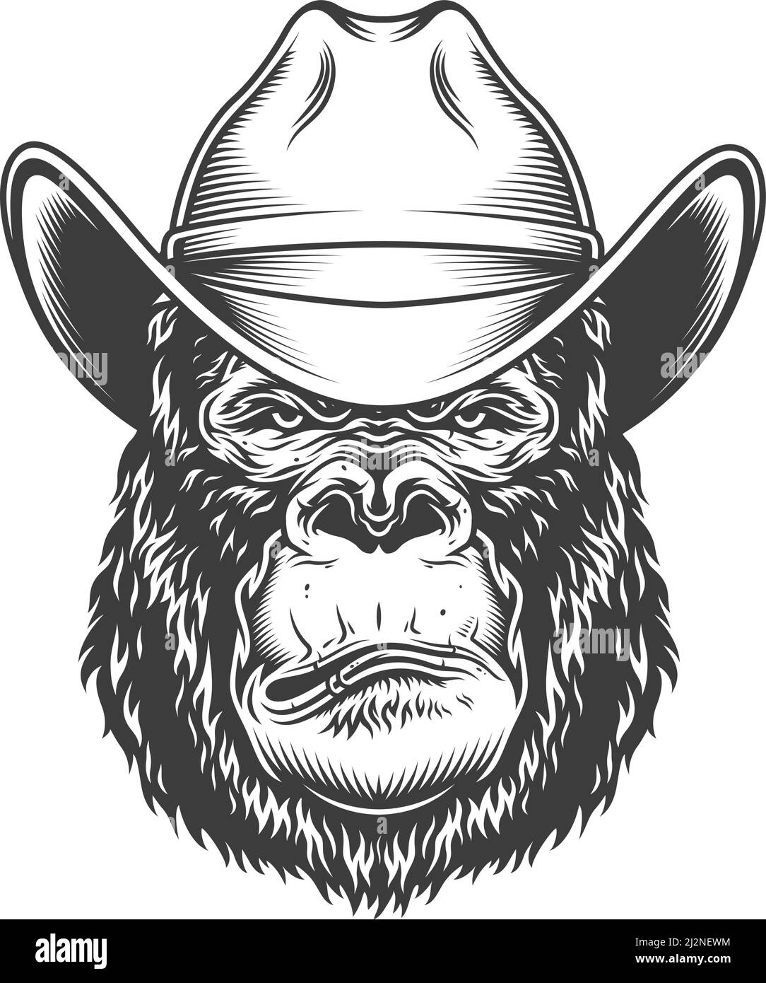 Cowboy gorilla hi-res stock photography and images - Alamy