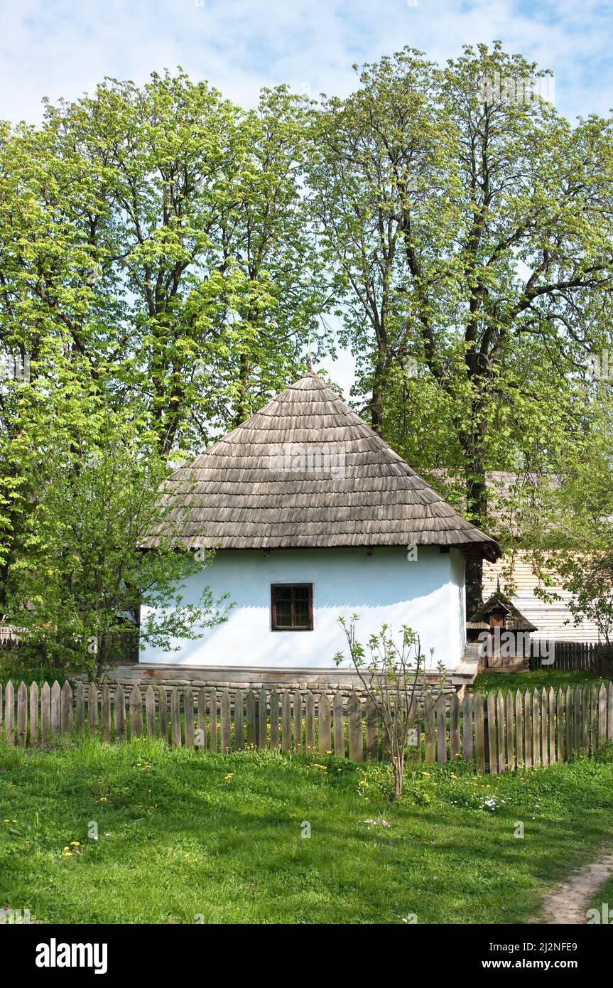 traditional farm house of village museum in Bucharest, Romania Stock ...