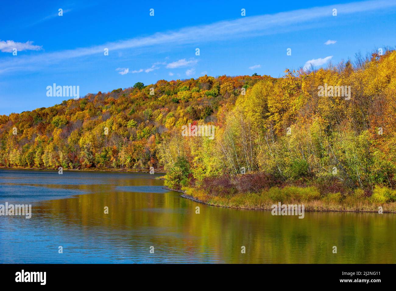 290-acre Prompton Lake in Wayne Country Pennsylvania is the centerpiece ...