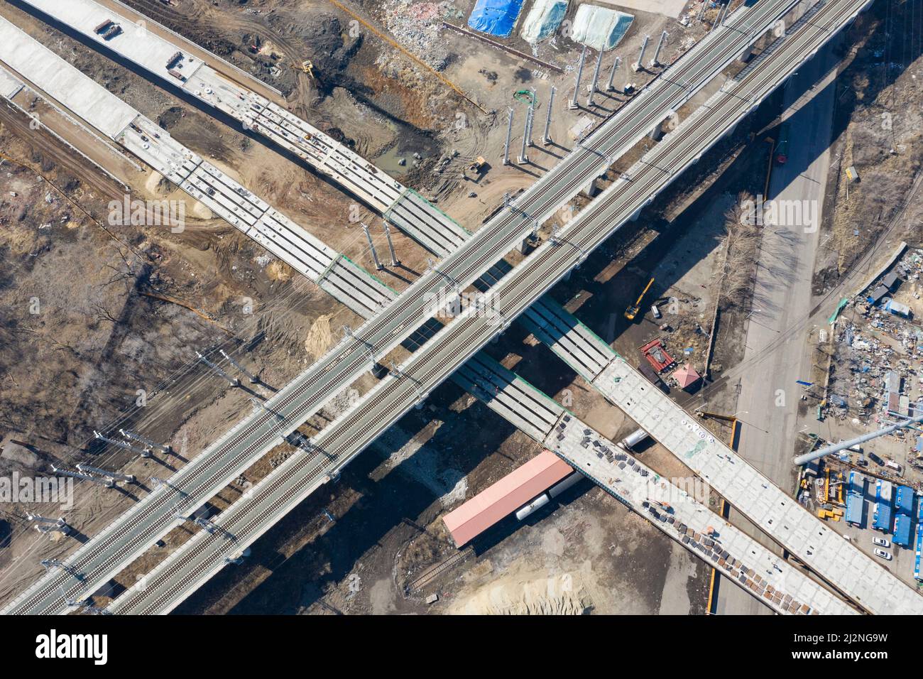 Harbin. 3rd Apr, 2022. Aerial photo taken on April 3, 2022 shows the ...