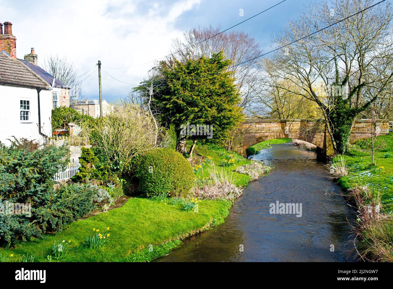 Aldbrough Beck, Aldbrough st John, North Yorkshire, England Stock Photo ...