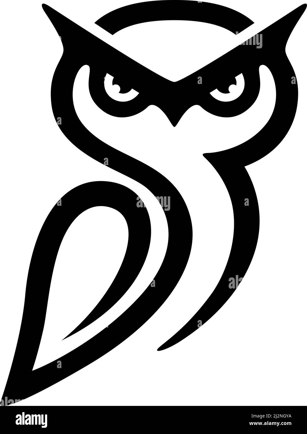 Simple owl outline hi-res stock photography and images - Alamy