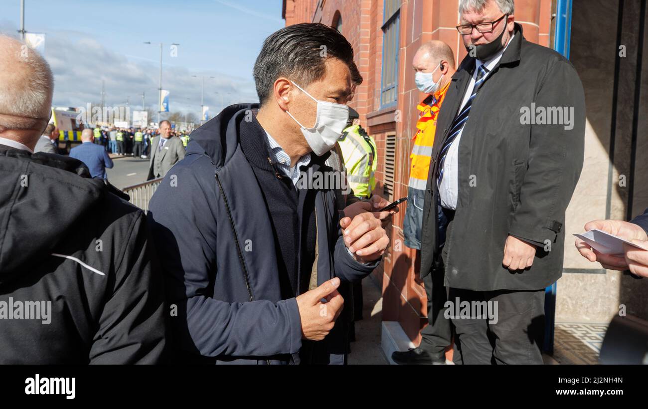 Former Rangers player Michael Mols arrives at Ibrox Stadium before the ...