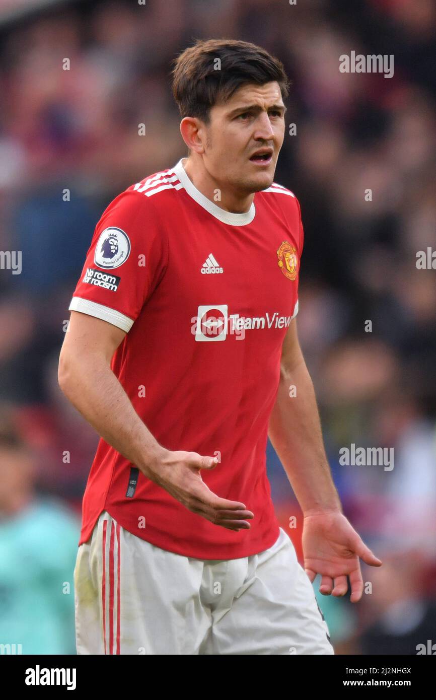 Manchester United's Harry Maguire during the Premier League match at ...