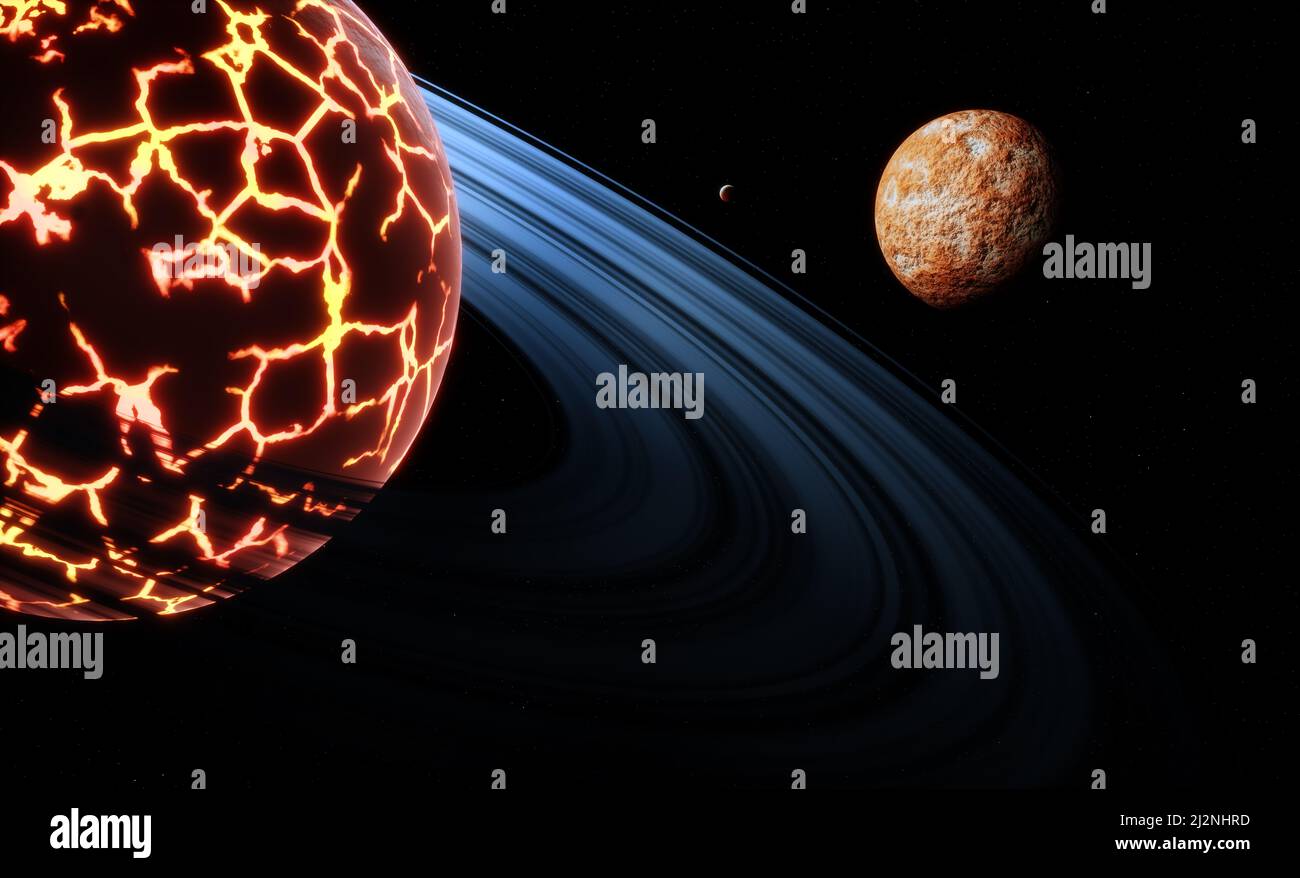 planet in fire Stock Photo - Alamy