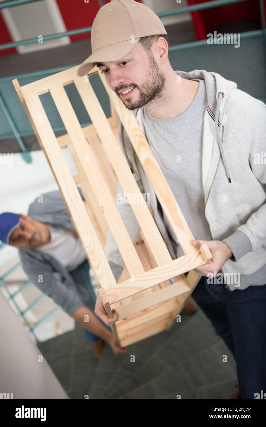 Manual worker steps hi-res stock photography and images - Alamy