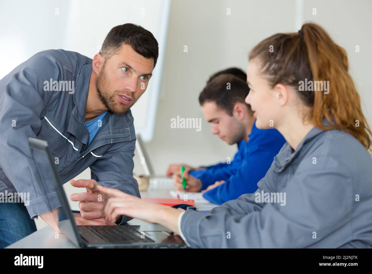 students working on engineering class project Stock Photo - Alamy