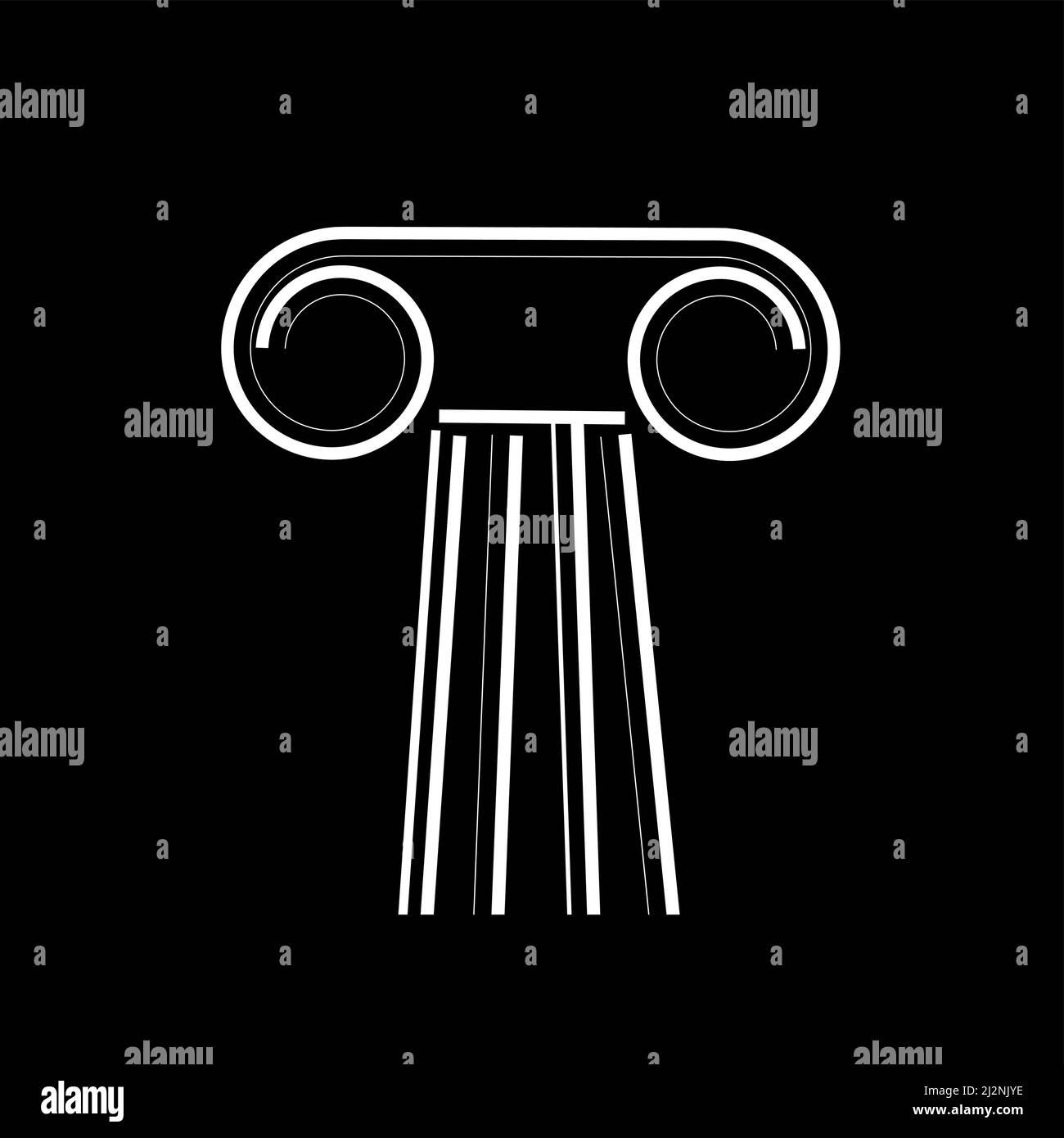 Simple and abstract ionic column. Vector pattern for archaeologist ...