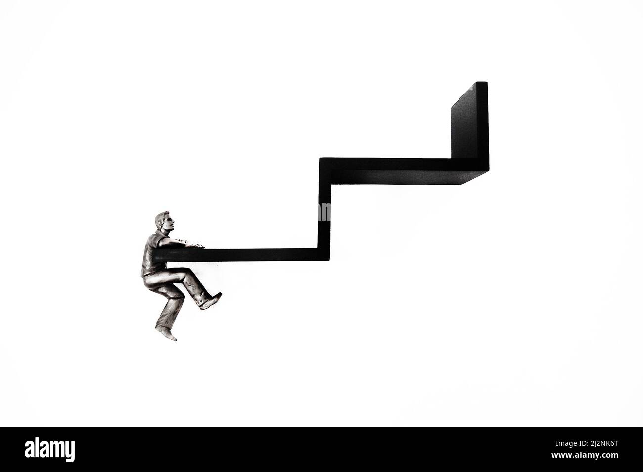 Man climbing stairs Cut Out Stock Images & Pictures - Alamy
