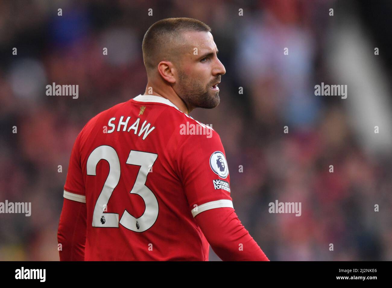 Manchester United's Luke Shaw during the Premier League match at Old ...