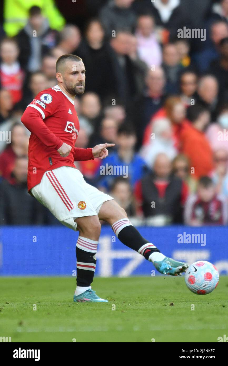 Manchester United's Luke Shaw during the Premier League match at Old ...