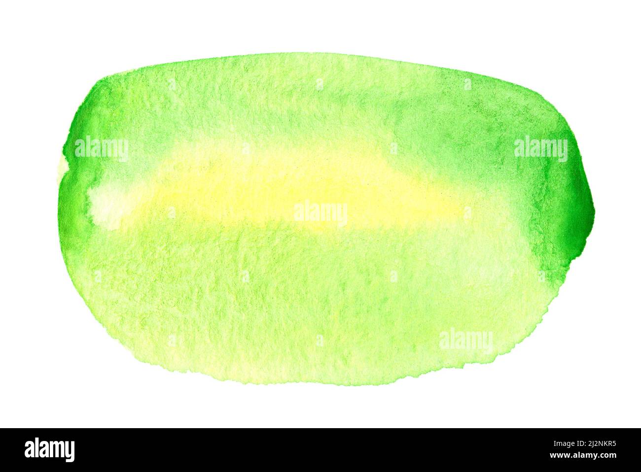 Abstract green watercolor shape isolated on white background. Spring ...