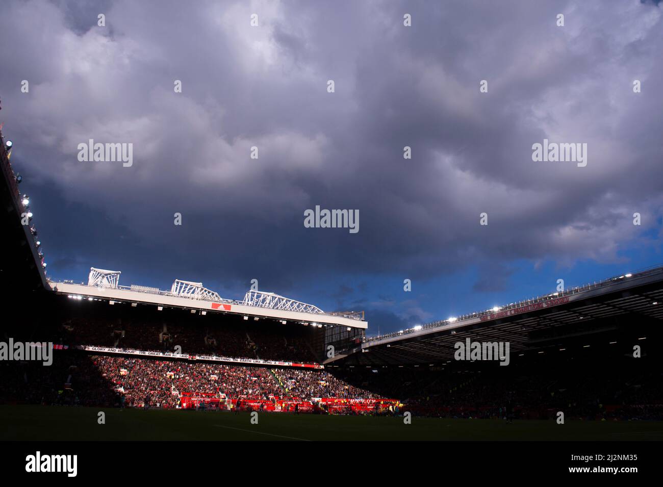 General view of Old Trafford during the Premier League match at Old ...