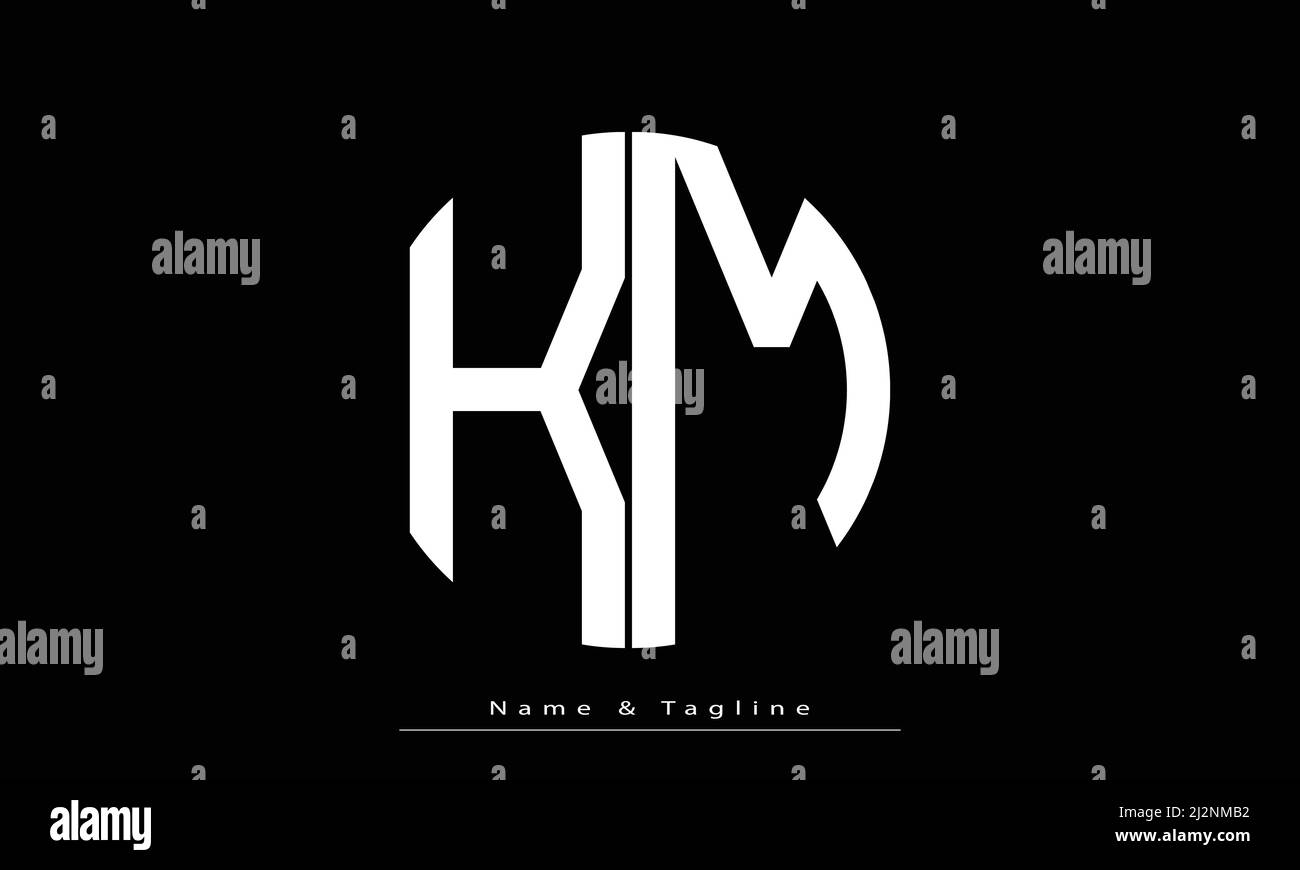 Alphabet letters Initials Monogram logo KM , MK Stock Vector Image ...