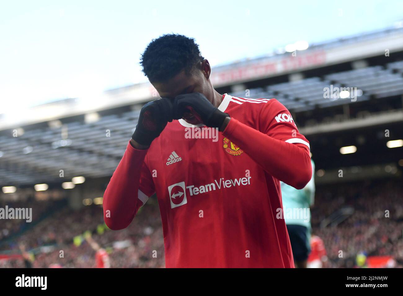 Manchester uniteds marcus rashford reacts hi-res stock photography and ...