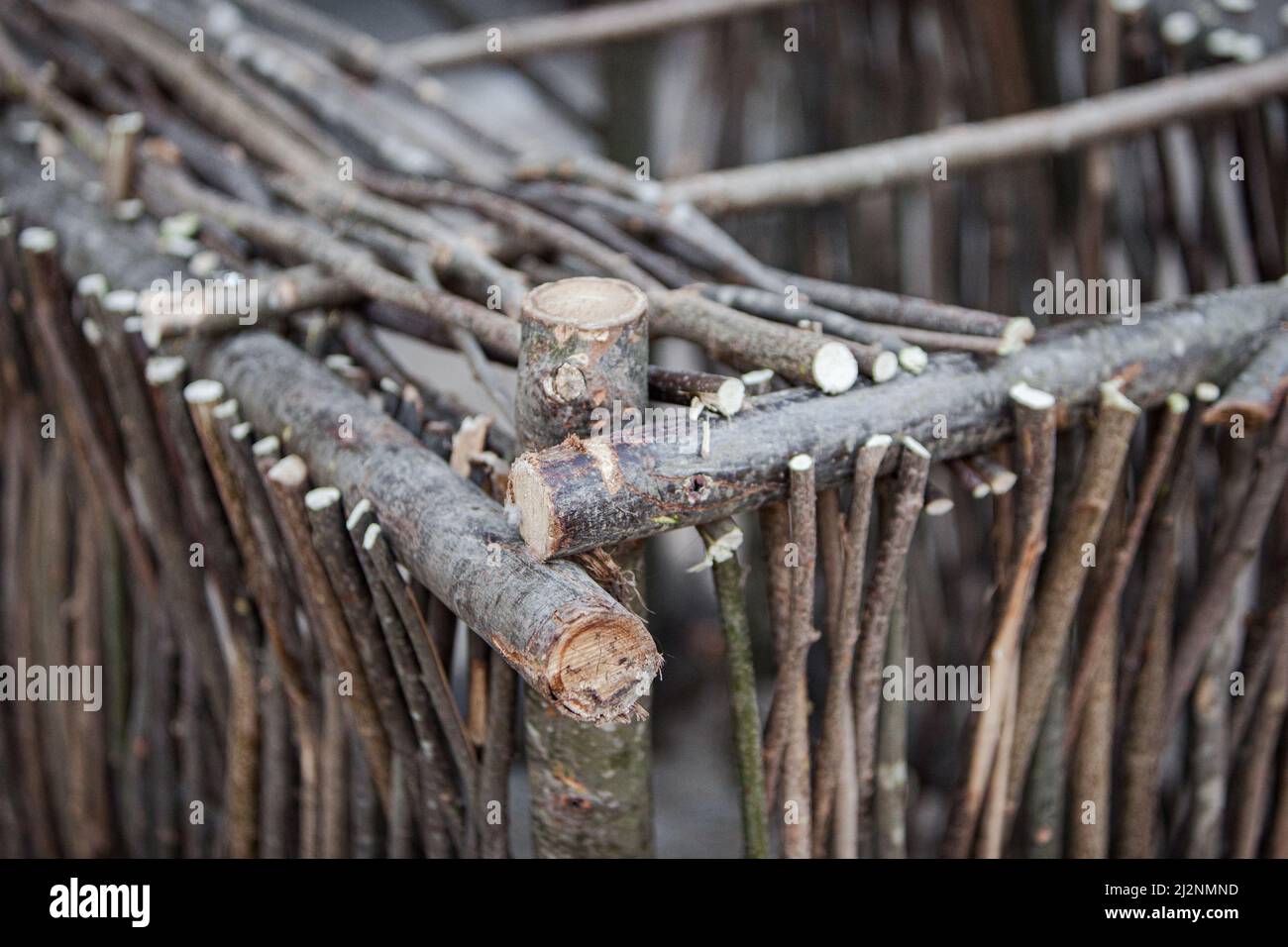 Woven wood sticks Stock Photo - Alamy