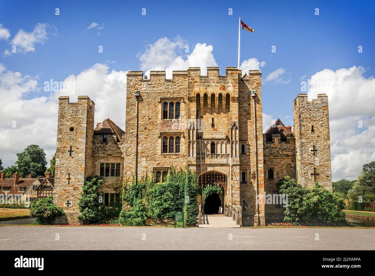 Hever Castle, United Kingdom - June 18, 2015: Panoramic view of Hever ...
