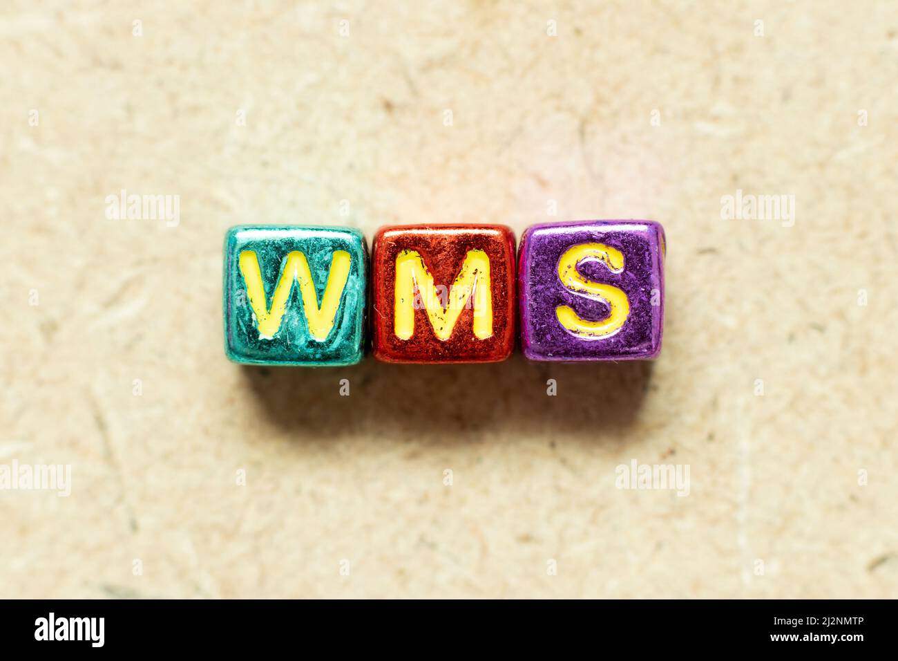 Metallic color alphabet letter block in word WMS (Abbreviation of ...