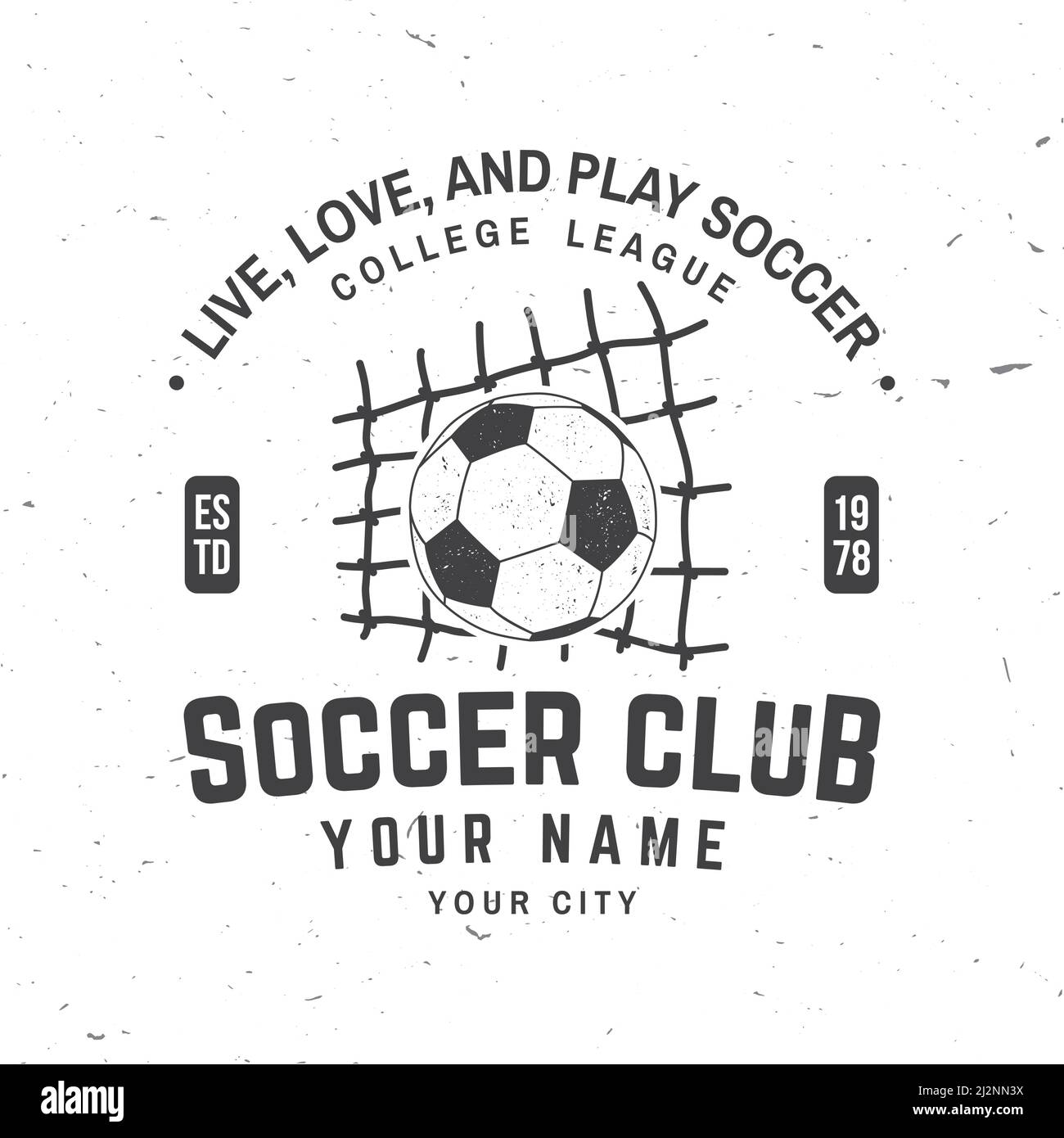 Soccer, football club badge design. Vector illustration. For college ...