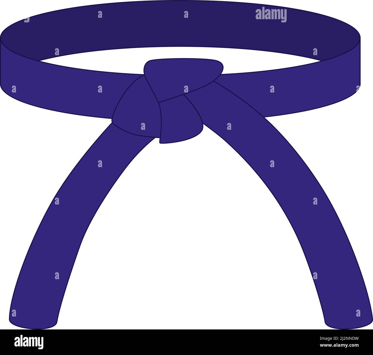 Karate belt purple color isolated on white background. Design icon of ...