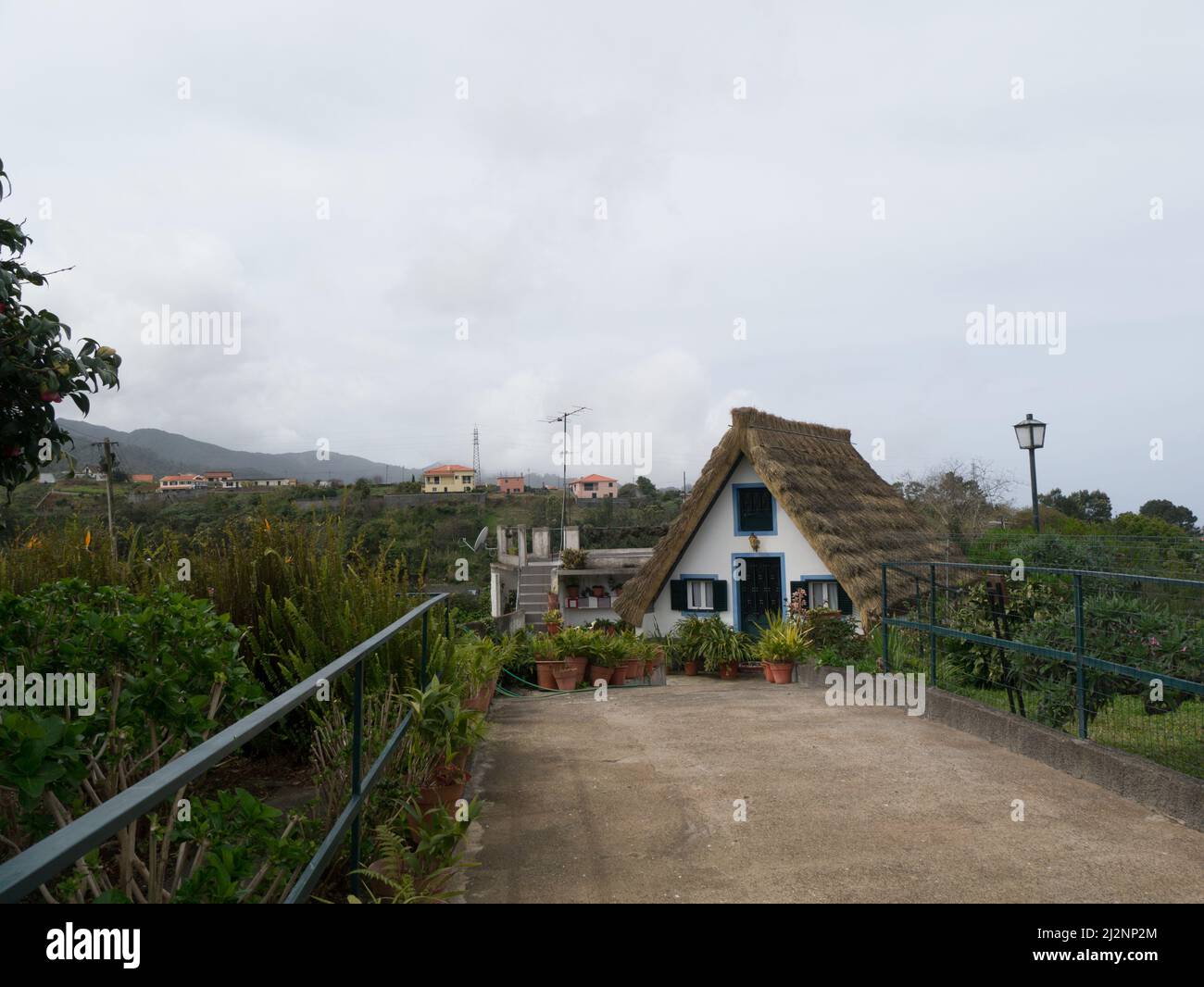 Traditional building triangular straw covered roof hi-res stock ...