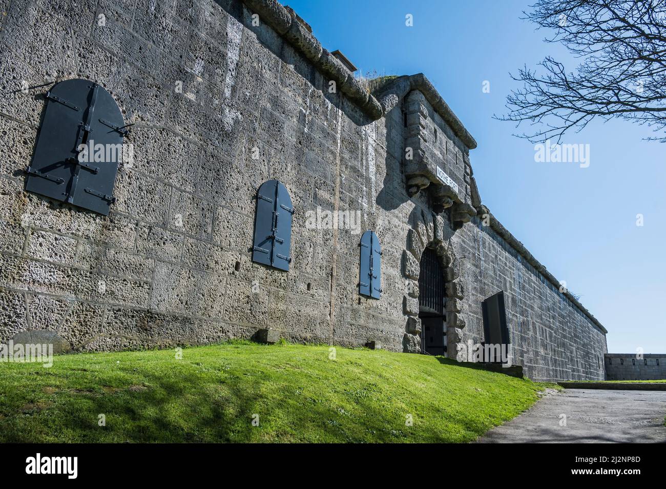 Nothe Fort meaning nose is located above the entrance to Weymouth and ...