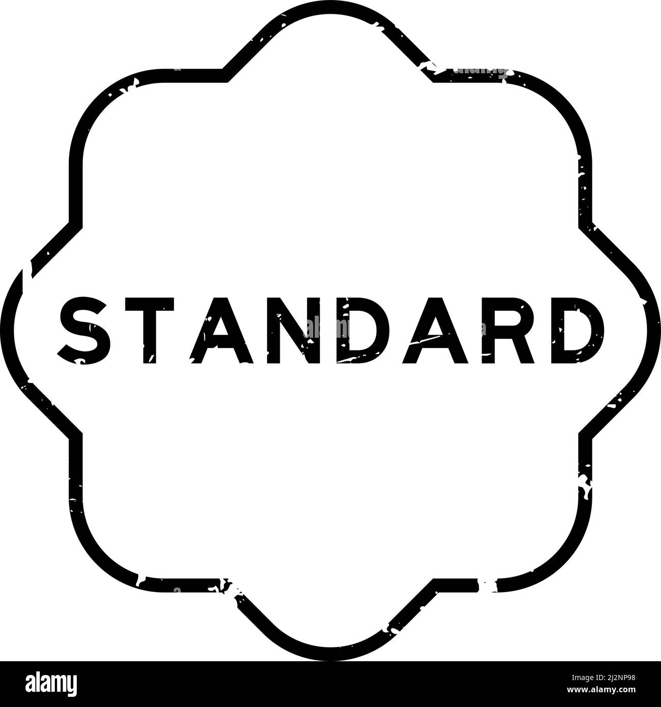 Grunge black standard word rubber seal stamp on white background Stock ...