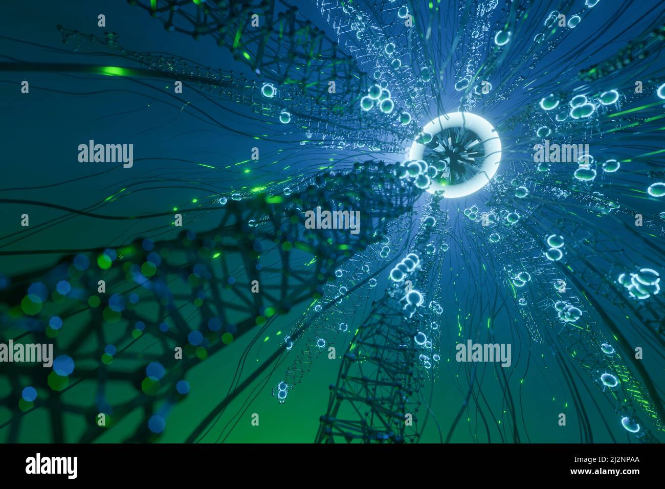 Abstract Sci Fi Organic Background, 3D Illustration Stock Photo - Alamy